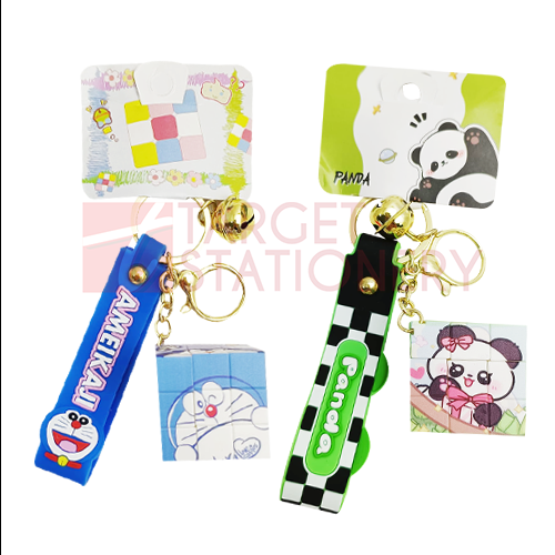 PANDA/ DORAEMON RUBIC CUBE KEYCHAIN – Target